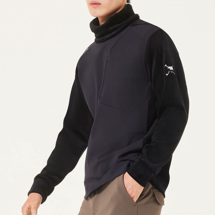 オークリー OAKLEY メンズ ロゴデザイン フリース 長袖 タートルネック